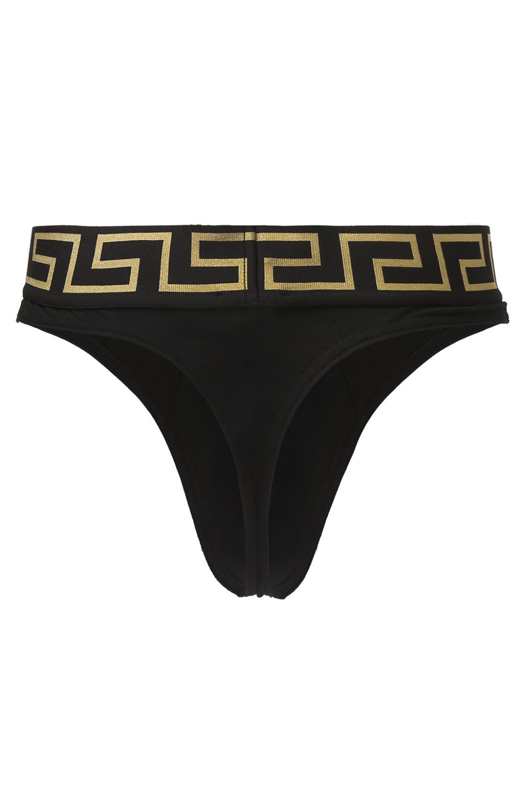 Versace Thong With Logo Mens Clothing Vitkac